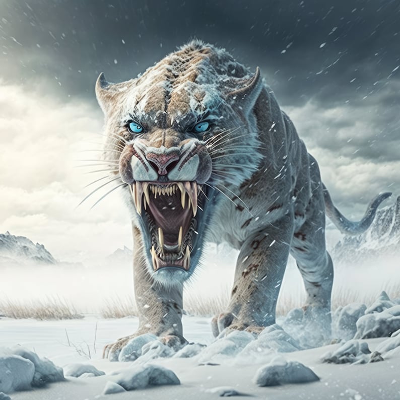 Smilodon High Resolution Digital Download - Etsy