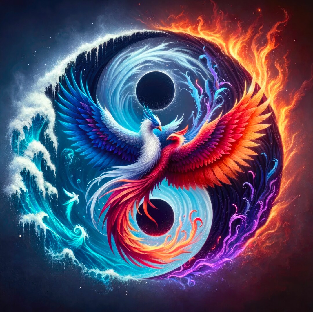 Phoenix Yin and Yangs High Resolution Digital Download - Etsy