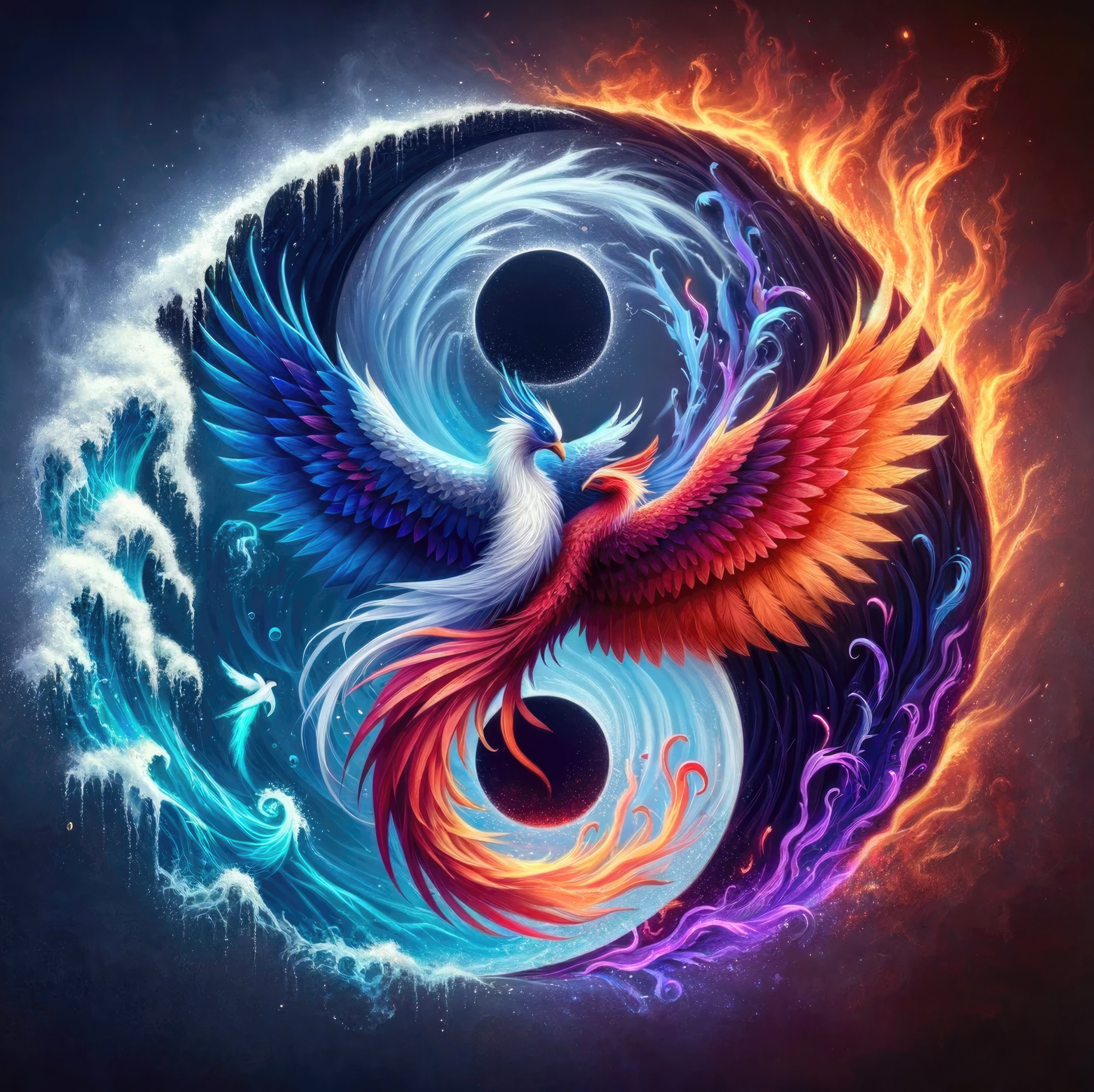 Phoenix Yin and Yangs High Resolution Digital Download - Etsy