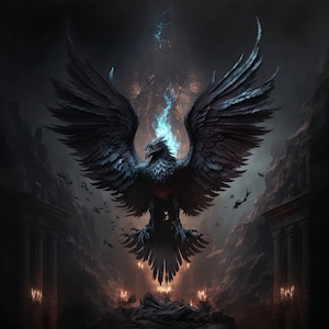 Ice Phoenix Download, Ice Phoenix Instant Downloadable Wallpaper, Digital Download Poster ...