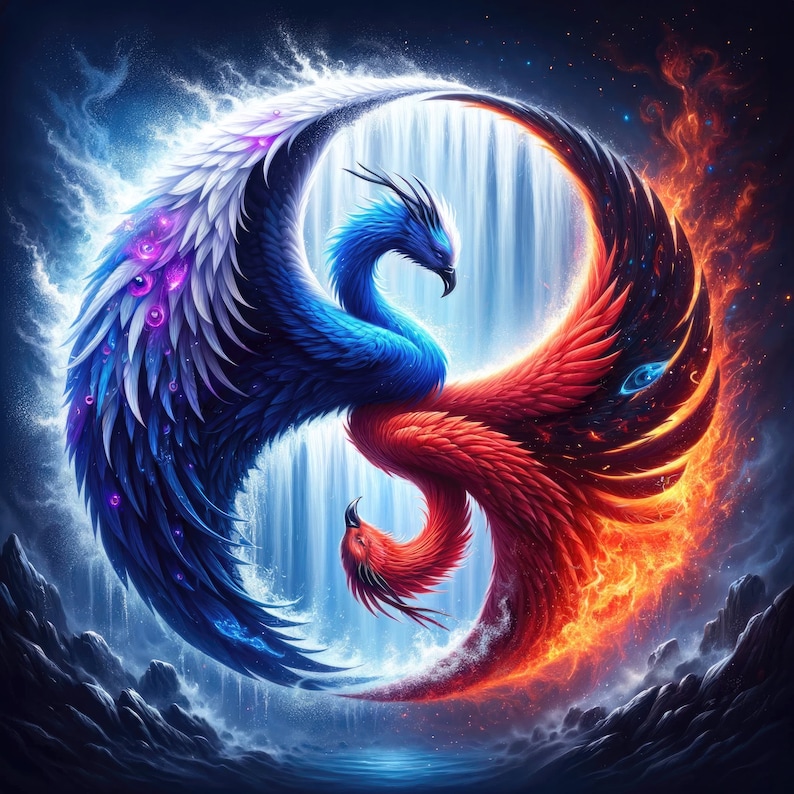 Phoenix Yin and Yangs High Resolution Digital Download - Etsy