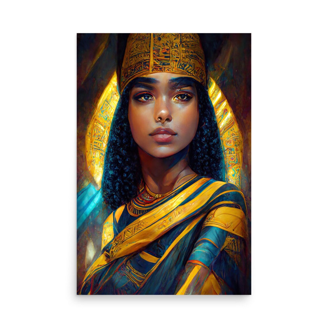 Egyptian Queen Egyptian Queen Poster Egyptian Queen Print Egyptian Wall Art Ai Art Digital Art
