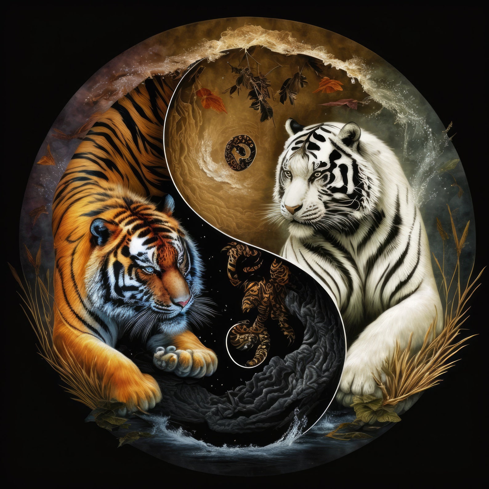 Tiger Yin and Yang High Resolution Digital Download - Etsy