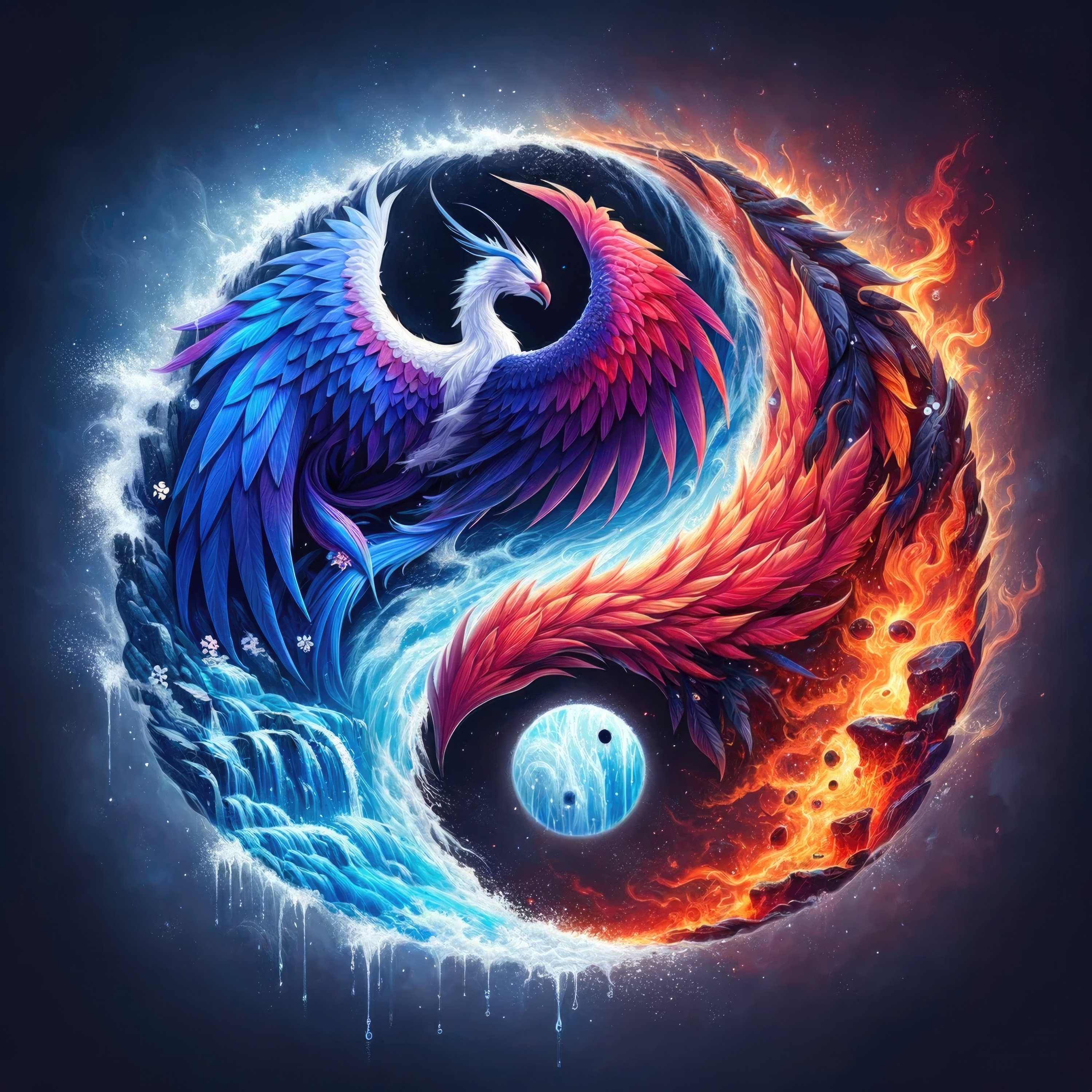 Phoenix Yin and Yangs High Resolution Digital Download - Etsy