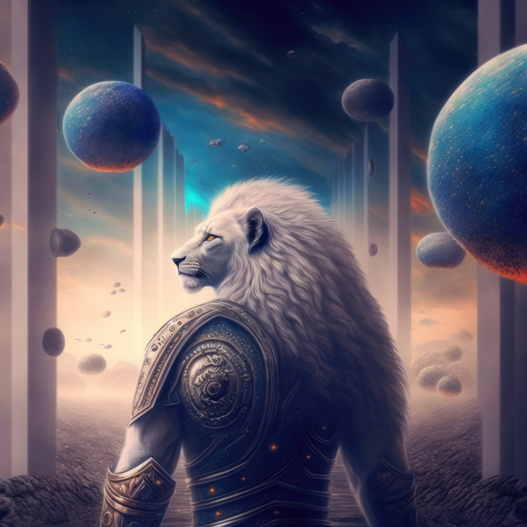 Space Lion High Resolution Digital Download - Etsy