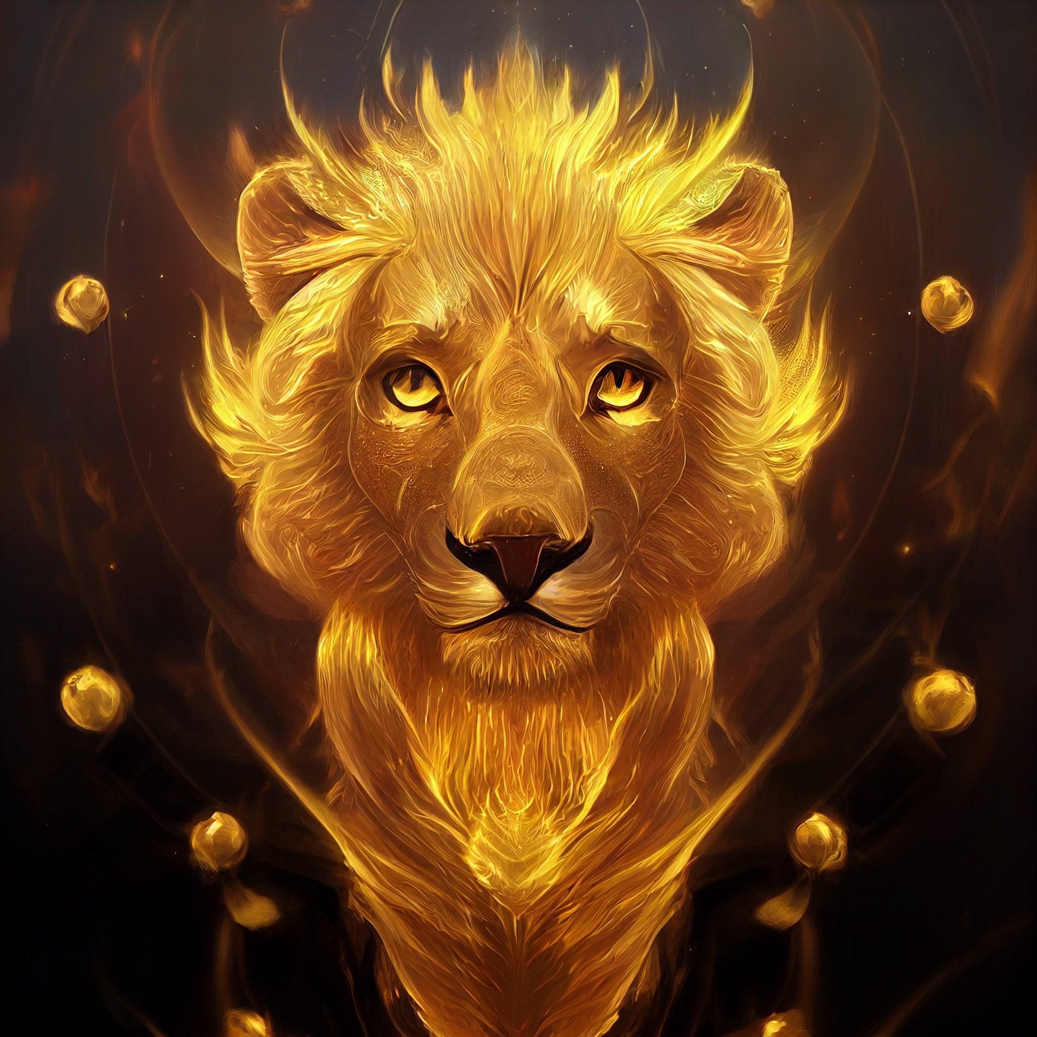 Gold Lion Wallpaper