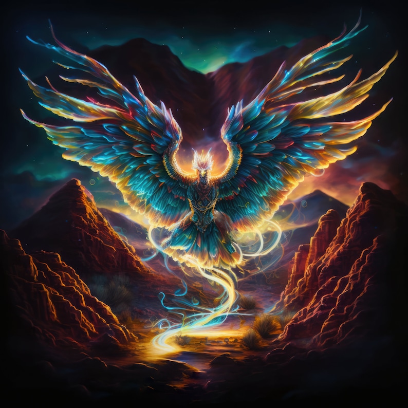 Canyon Phoenix Download, Printable Art, Instant Downloadable Wallpaper ...