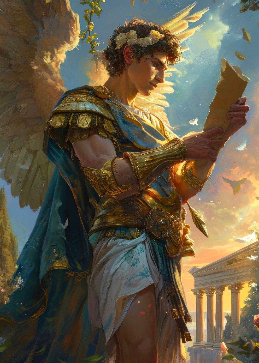 Hermes - Greek Mythology Digital Art Download, Mythology Fantasy Art ...