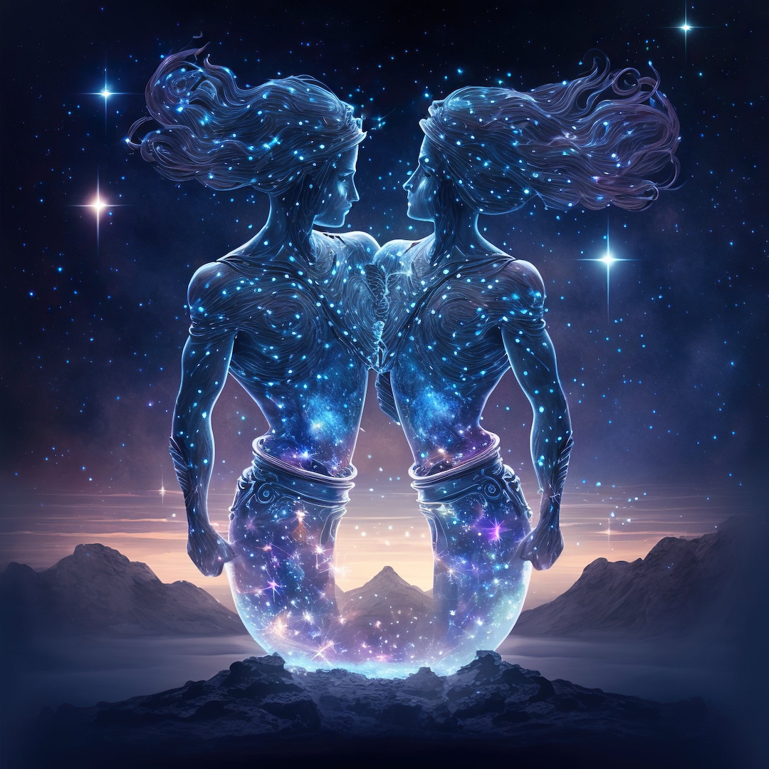 Gemini - Zodiac Digital Art Download, Zodiac Art for Print and ...