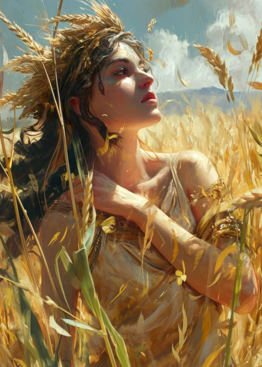 Demeter - Greek Mythology Digital Art Download, Mythology Fantasy Art for Print and Wallpaper ...
