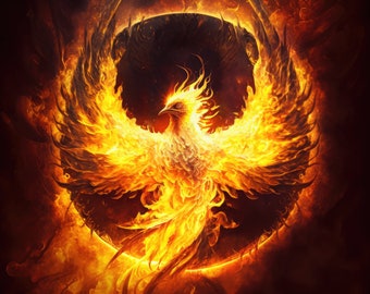 Volcano Phoenix Download Printable Art Instant Downloadable - Etsy