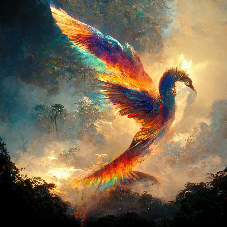Jungle Phoenix Download, Jungle Phoenix Instant Downloadable Wallpaper ...