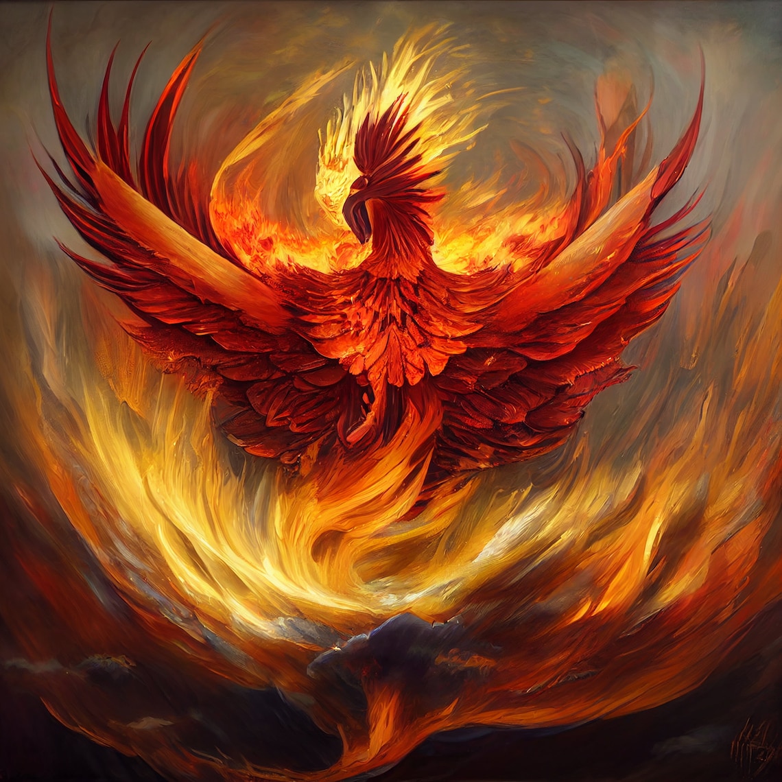 Red Phoenix Download, Red Phoenix Instant Downloadable Wallpaper ...