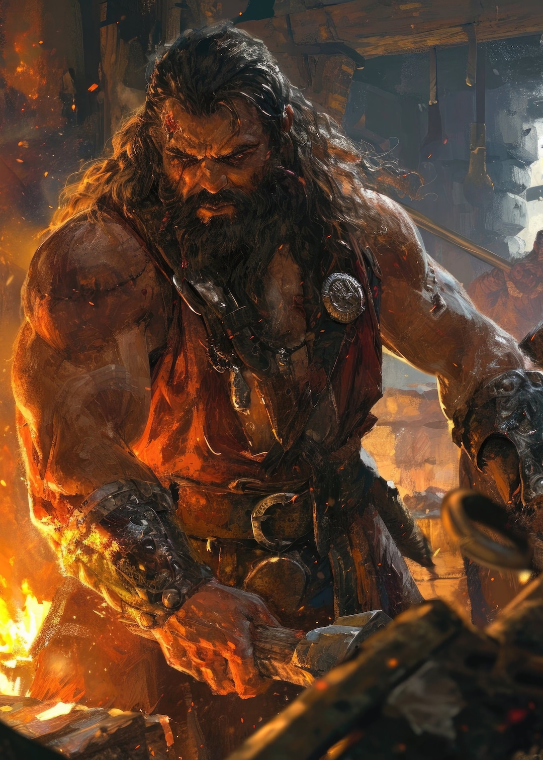 Hephaestus - Greek Mythology Digital Art Download, Mythology Fantasy ...