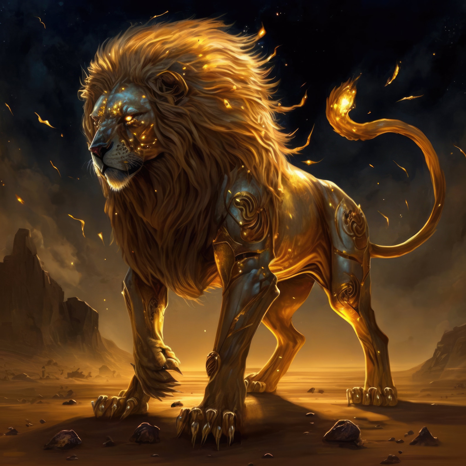 Golden Lion High Resolution Digital Download - Etsy