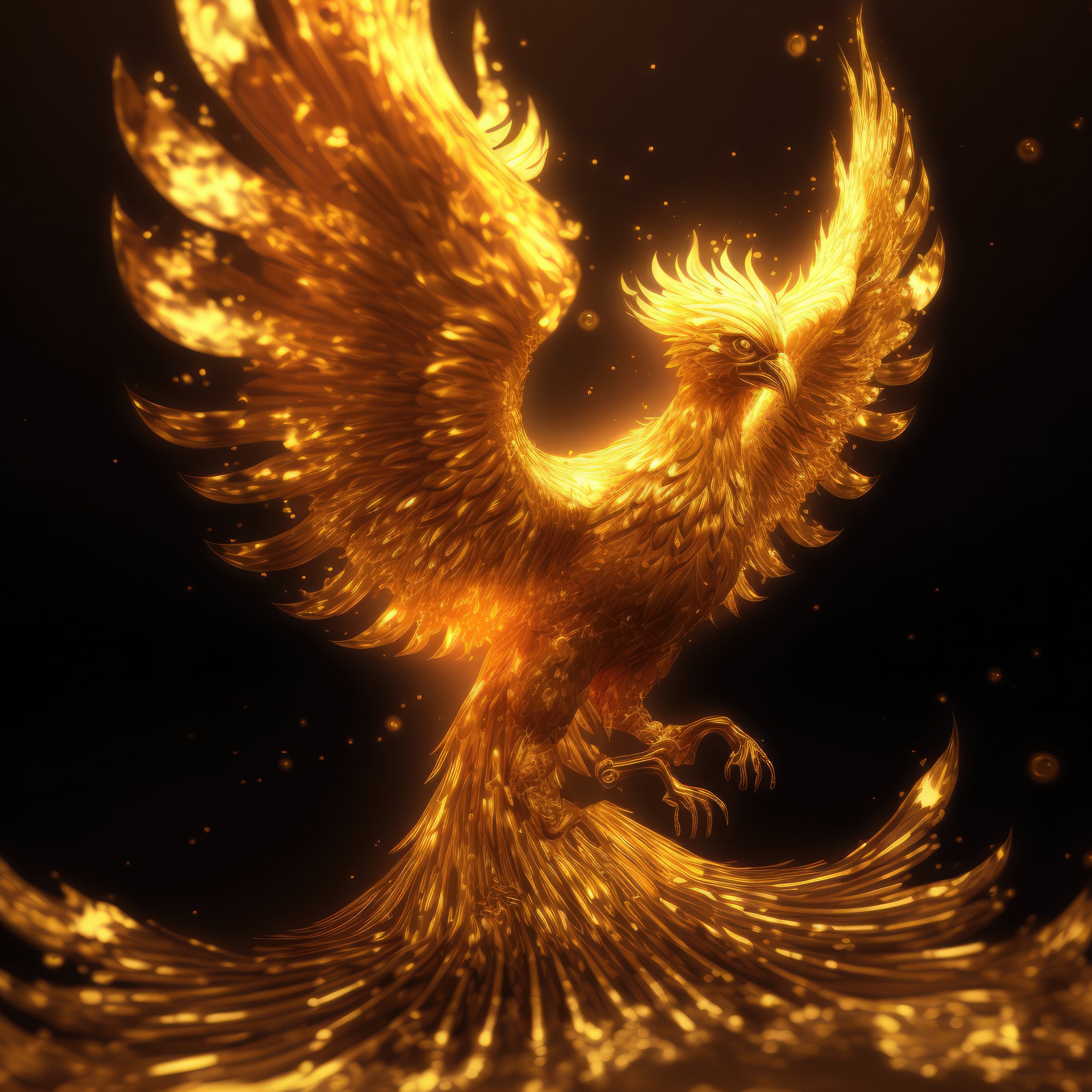 Golden Phoenix Wallpaper