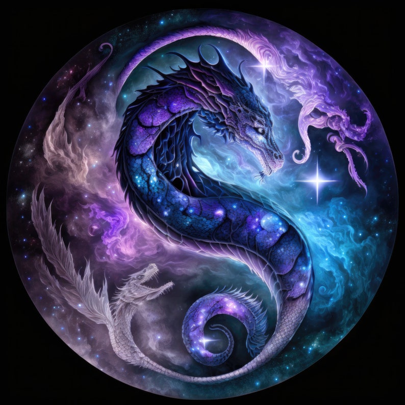 Cosmic Serpents - Fantasy Digital Art Download, 3 Serpent Arts for ...