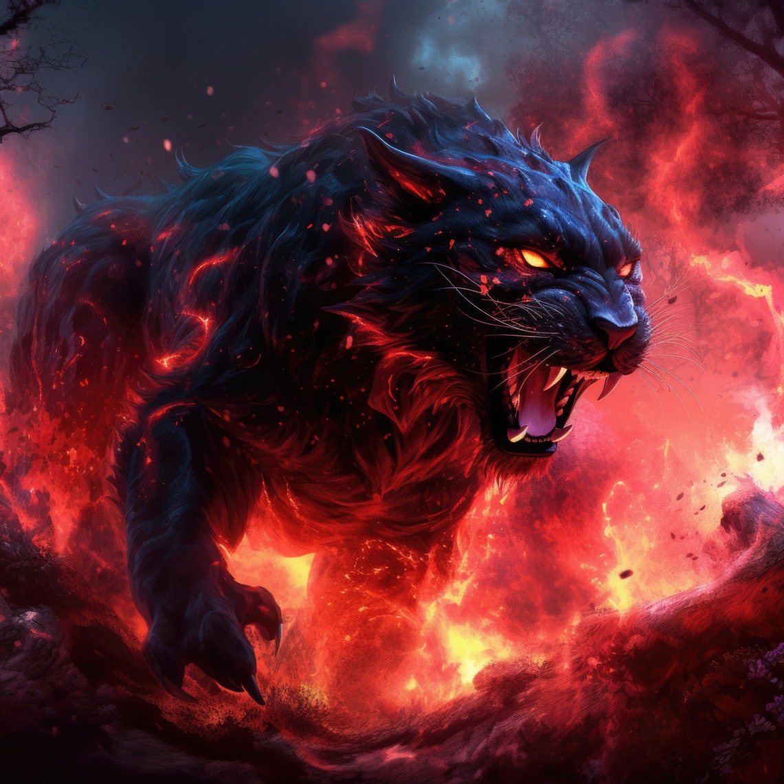 Magic Panthers High Resolution Digital Download - Etsy