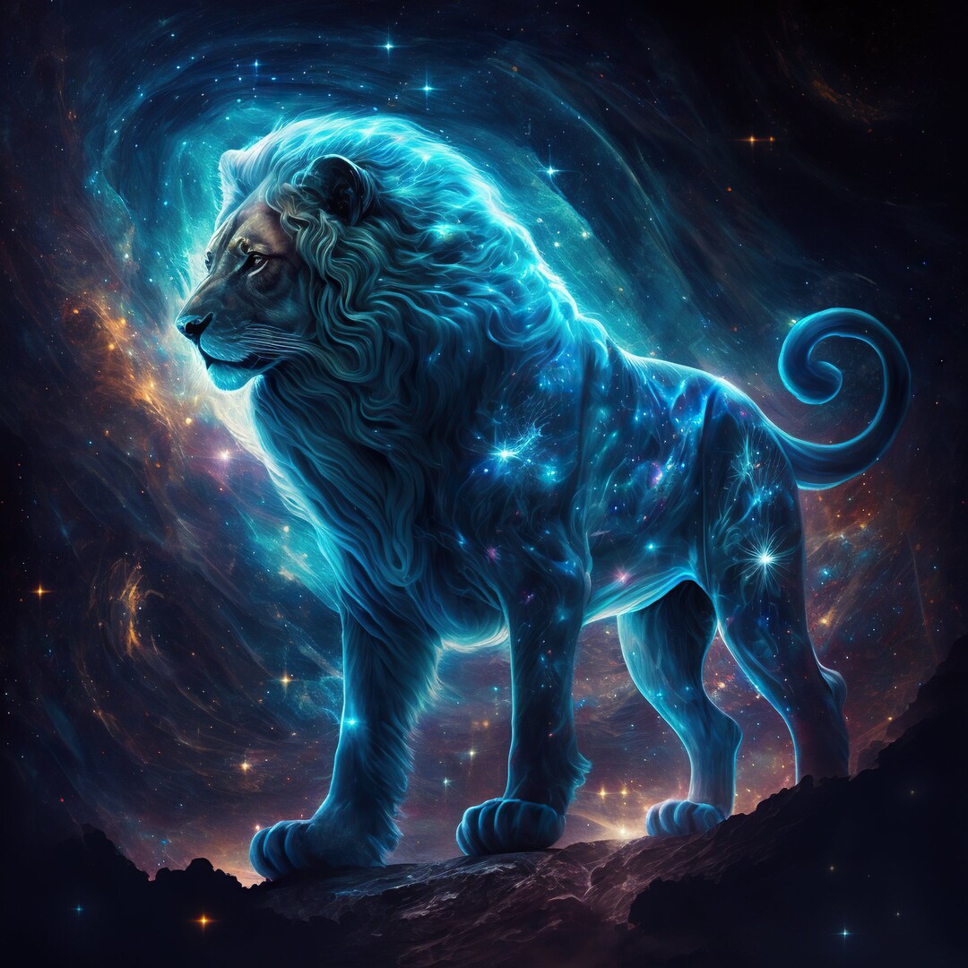 Nebula Lion High Resolution Digital Download - Etsy