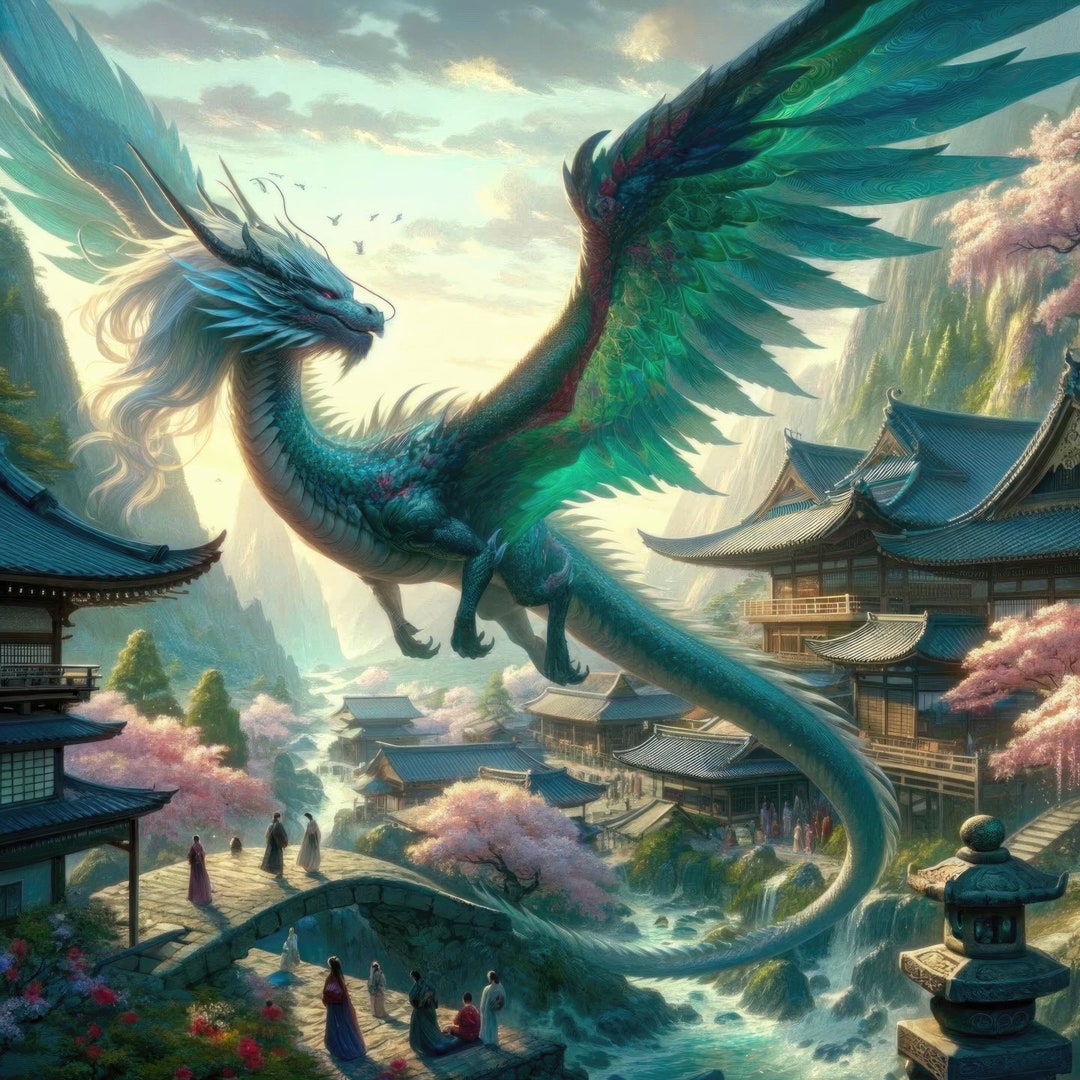 Turqouise Dragon Download Dragon Instant Downloadable - Etsy