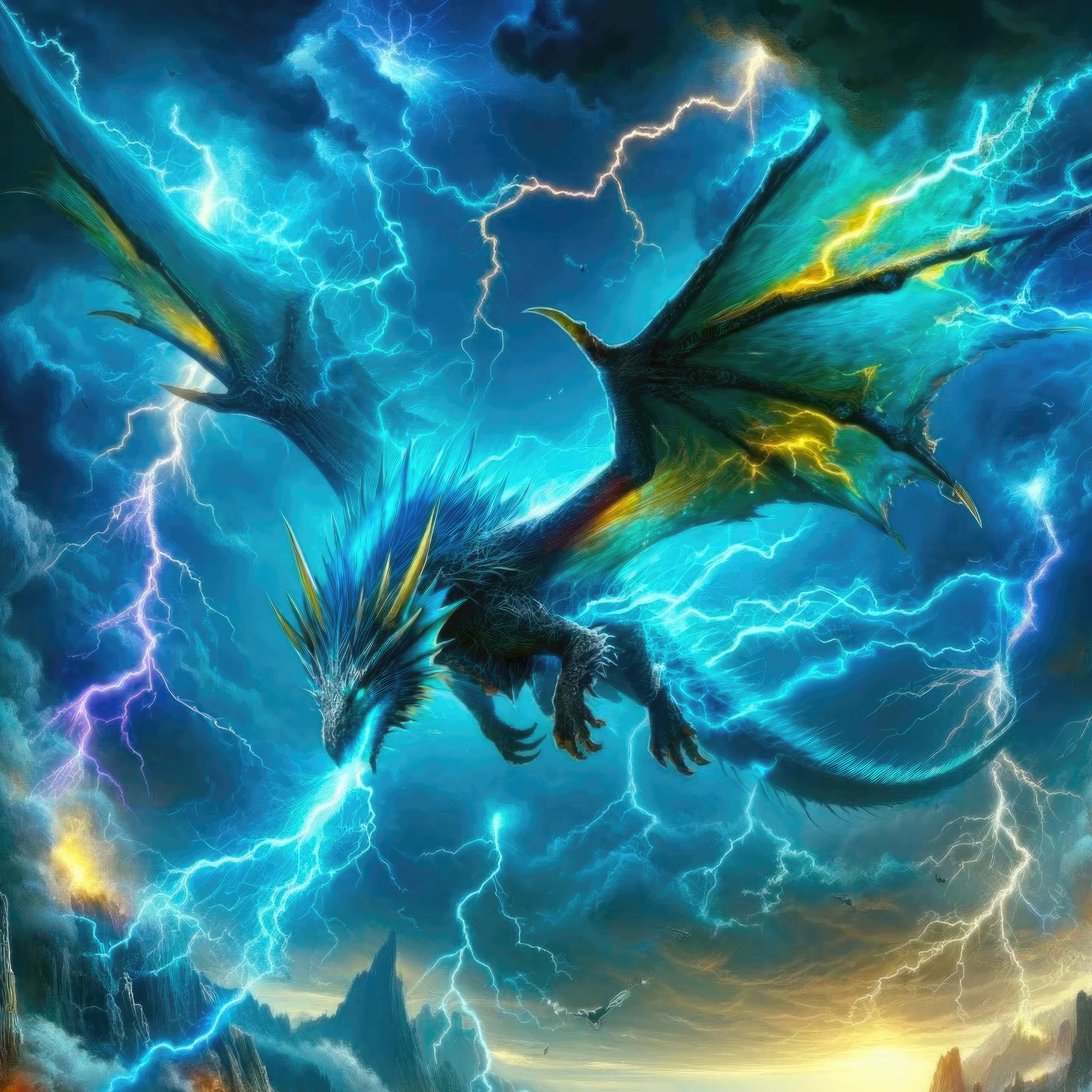 Lightning Drake Download Dragon Instant Downloadable - Etsy