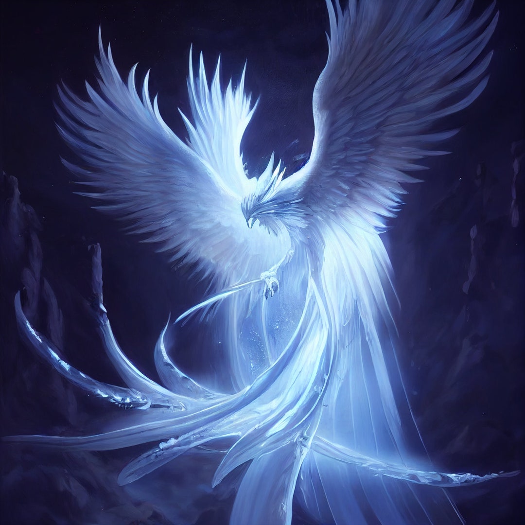 Snow Phoenix Download, Printable Art, Instant Downloadable Wallpaper ...