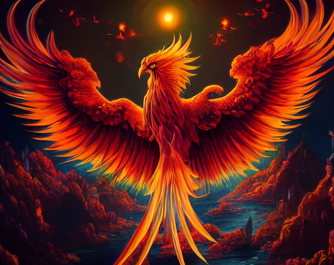 Phoenix Download, Phoenix Instant Downloadable Wallpaper, Digital Download Poster, Digital Art ...