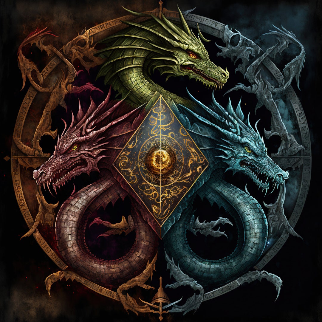 Sigil of the Dragons Surreal Digital Art Download, Dragon Sigil Art for ...