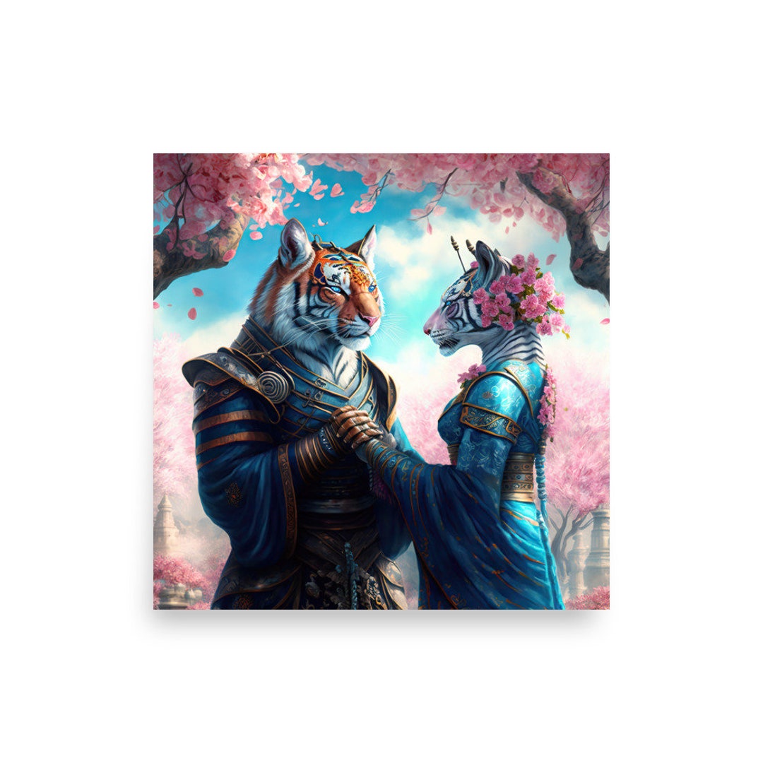 Tiger Wedding Tiger Wedding Poster Tiger Wedding Print Tiger Wedding ...