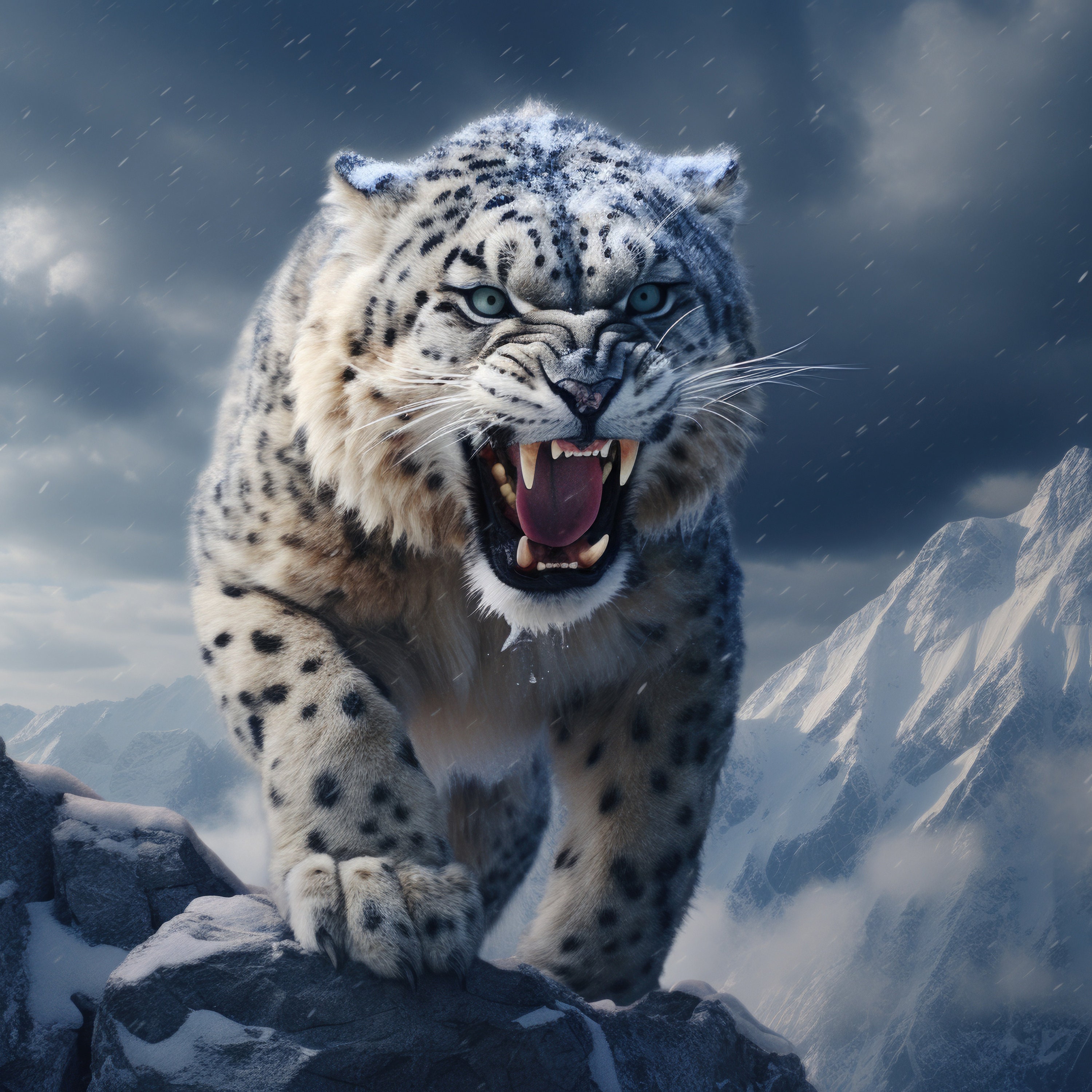 Roaring Leopard Wallpaper