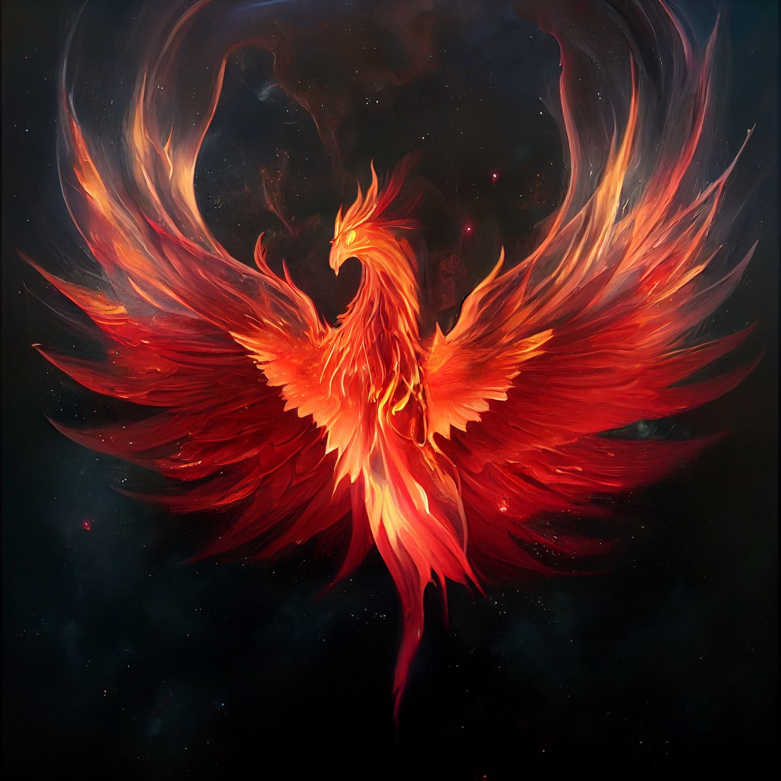 Red Cosmic Phoenix Download, Red Phoenix Instant Downloadable Wallpaper ...