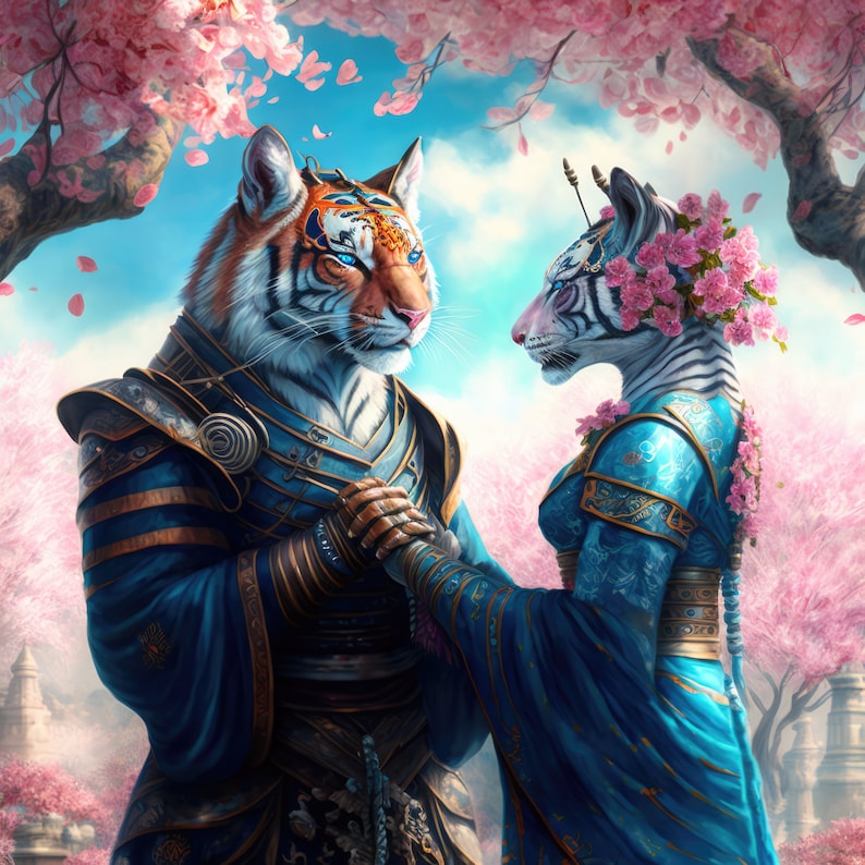 Lion and Tiger Wedding High Resolution Digital Downloads - Etsy