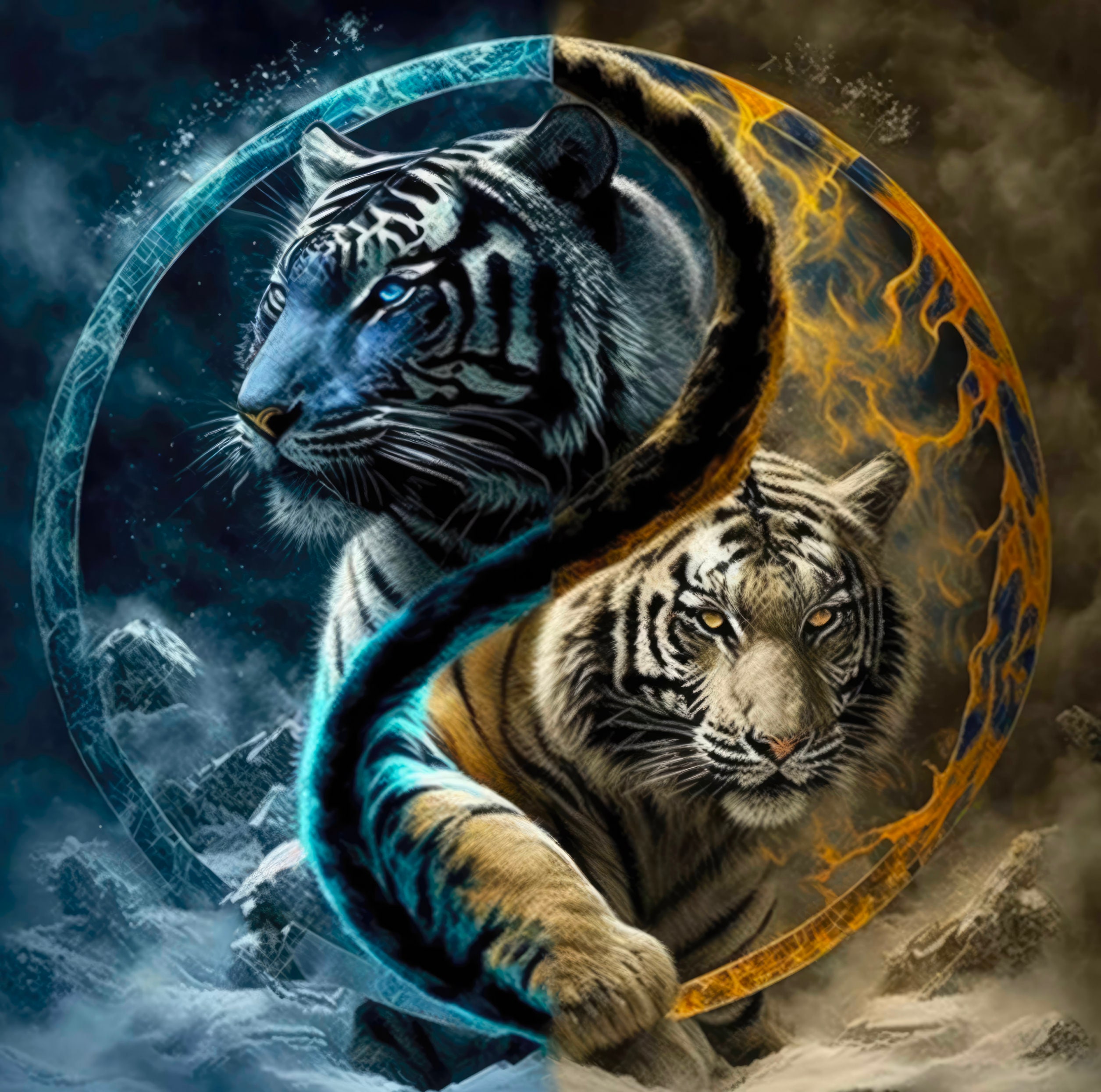 Reality Tigers Yin and Yang High Resolution Digital Download - Etsy
