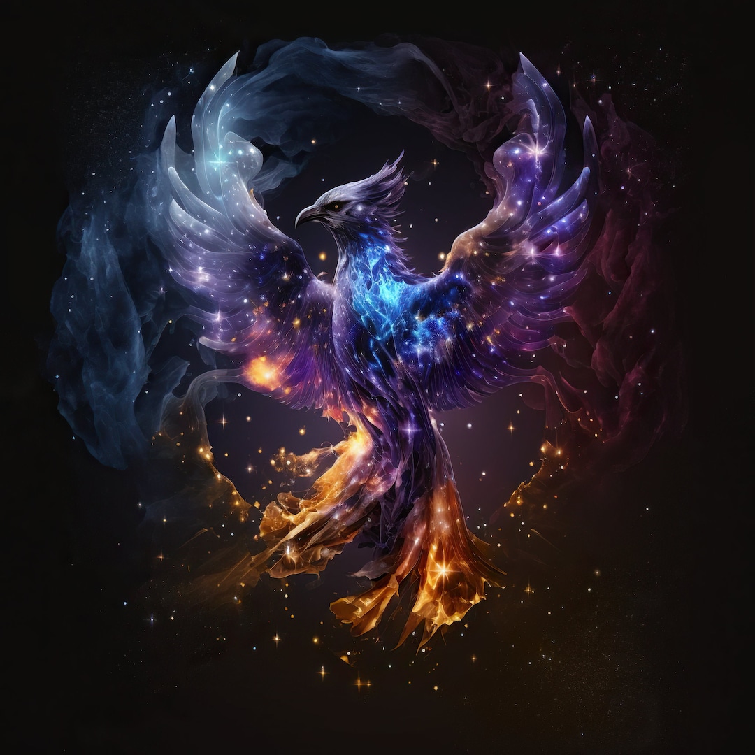 Cosmic Phoenix Download, Cosmic Phoenix Instant Downloadable Wallpaper ...