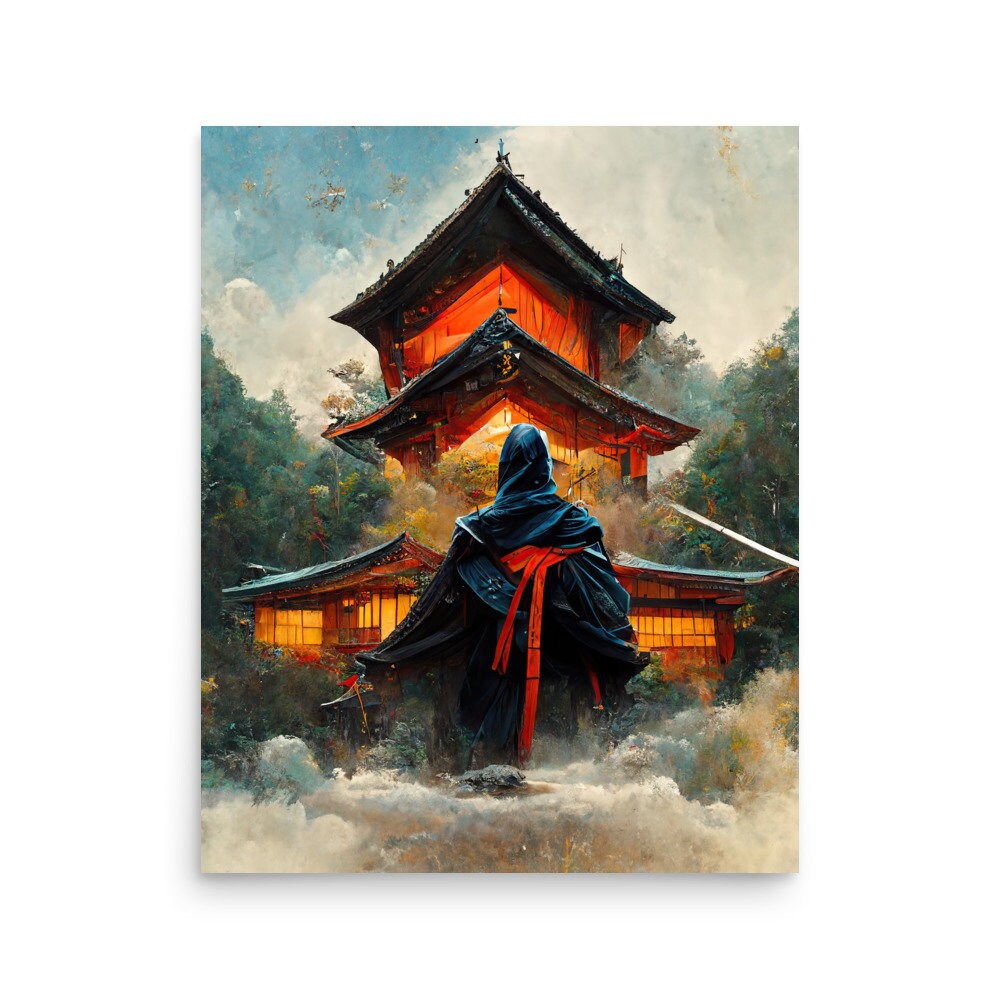Ninja's Journey Ninja's Journey Poster Ninja Print Ninja Wall Art AI ...