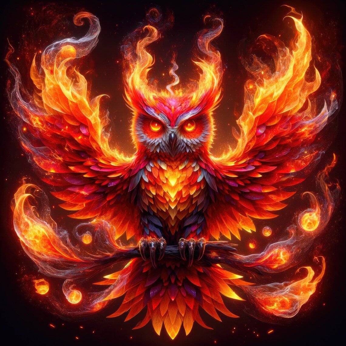 Elemental Owls High Resolution Digital Download - Etsy
