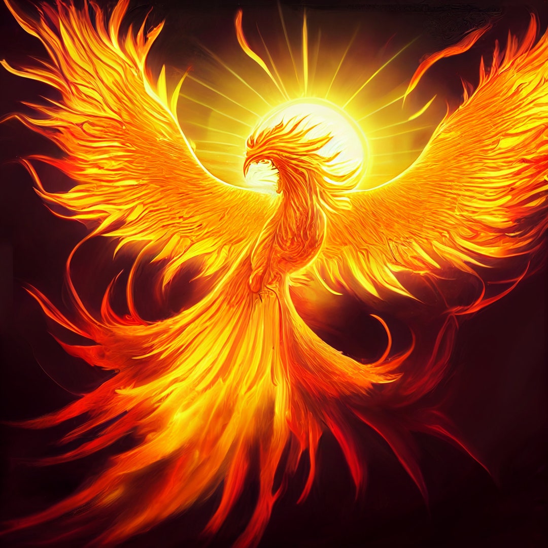 Sun Phoenix Download, Printable Art, Instant Downloadable Wallpaper ...