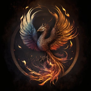 Ice Phoenix Download, Ice Phoenix Instant Downloadable Wallpaper, Digital Download Poster ...