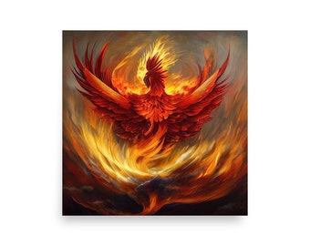 Rising Phoenix Poster - Etsy