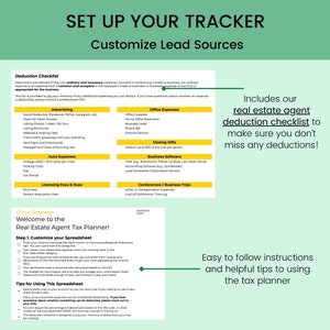 Real Estate Agent Tax Planner | Real Estate Deductions Checklist ...