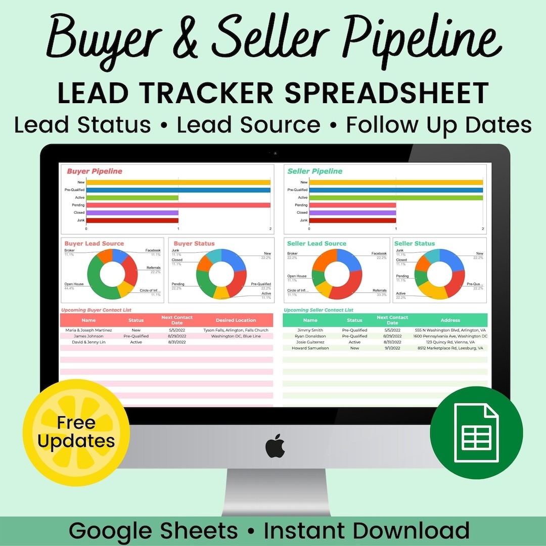 Real Estate CRM | Buyer & Seller Lead Pipeline Tracker | Real Estate ...