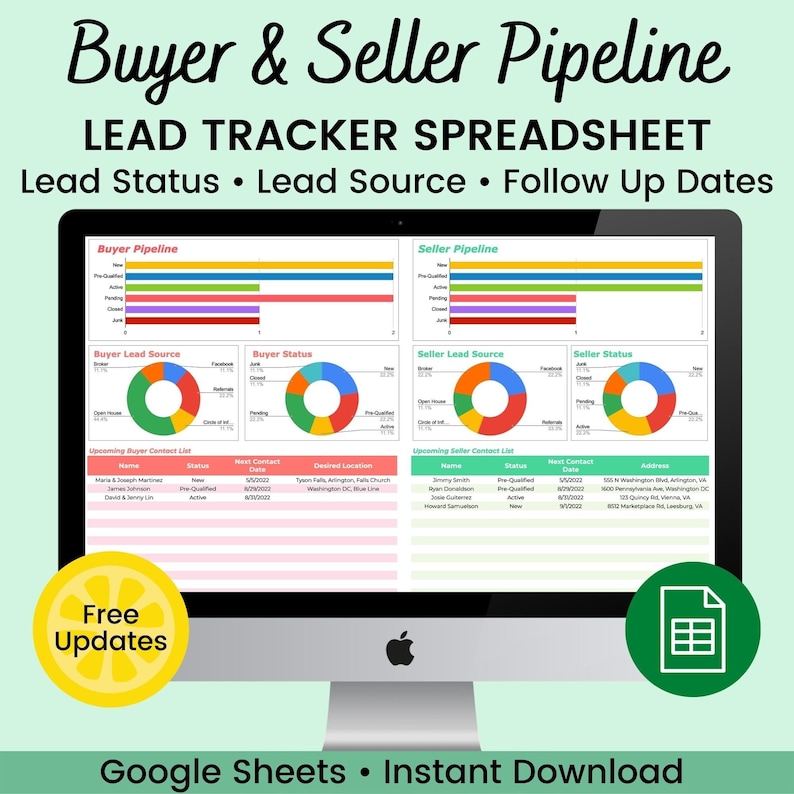Real Estate CRM | Buyer & Seller Lead Pipeline Tracker | Real Estate ...