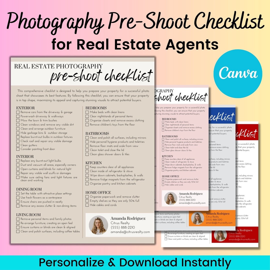 Real Estate Photography Pre-shoot Checklist | Modern Real Estate Agent ...