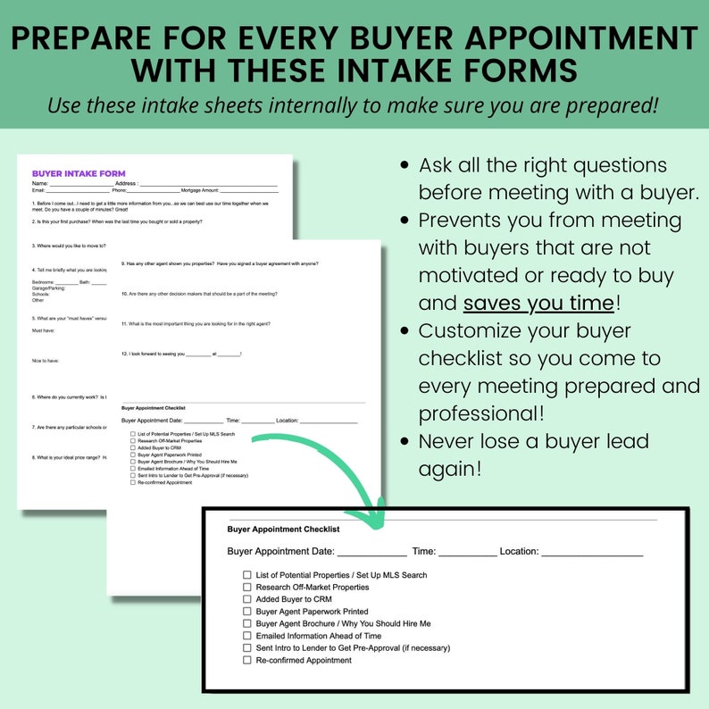 Buyer and Seller Intake Forms | Buyer and Seller Questionnaire | Real ...