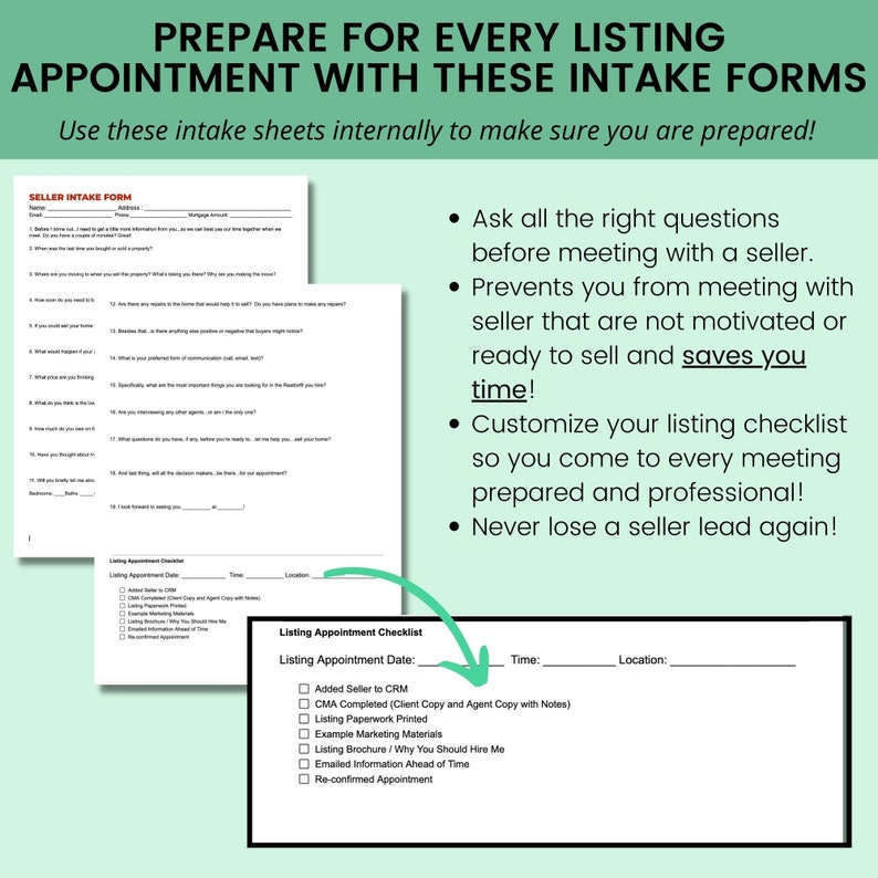 Buyer and Seller Intake Forms | Buyer and Seller Questionnaire | Real ...