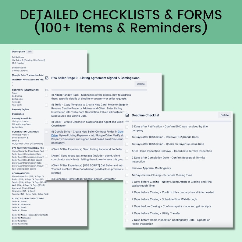 Trello Templates for Real Estate Agents | Transaction Coordinator ...