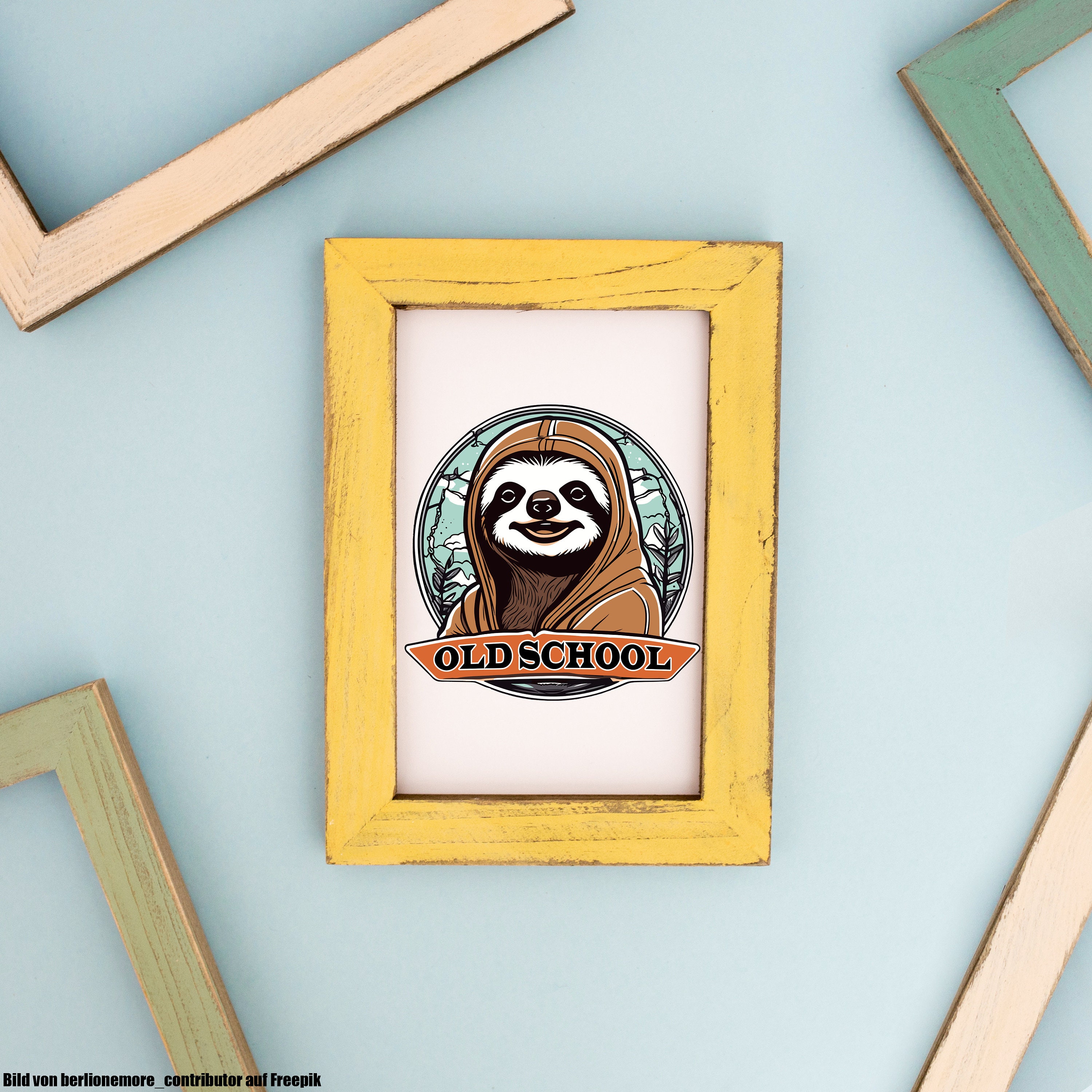 Old School Sloth Design. Jpg / Pdf / Png / Svg / Dxf . for DIY - Etsy