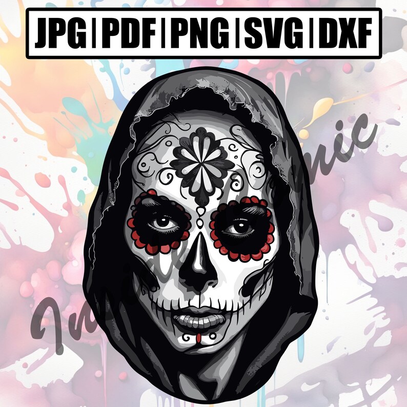 La Catrina Design. Jpg / Pdf / Png / Svg / Dxf . for DIY Projects ...