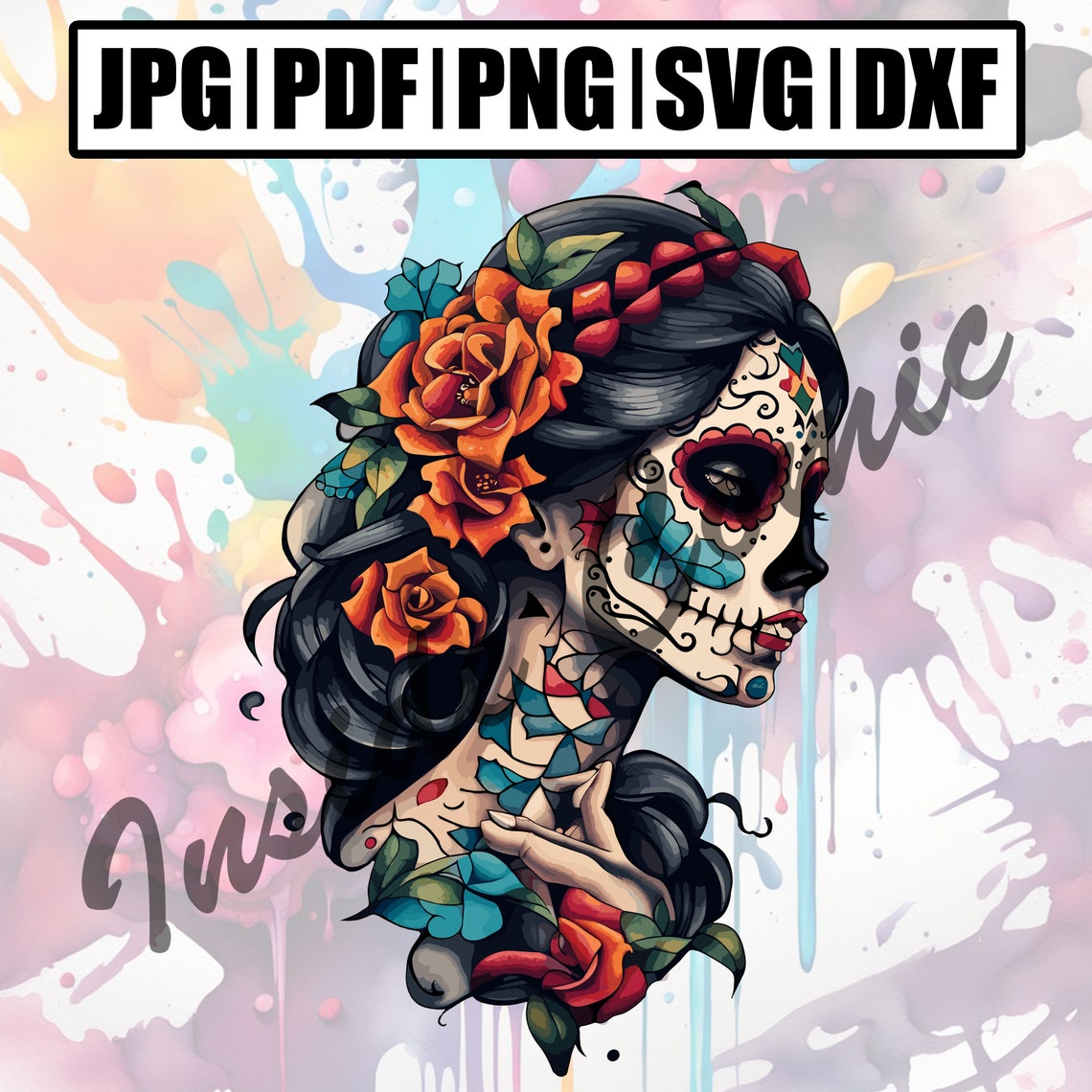 La Catrina Design. Jpg / Pdf / Png / Svg / Dxf . for DIY - Etsy