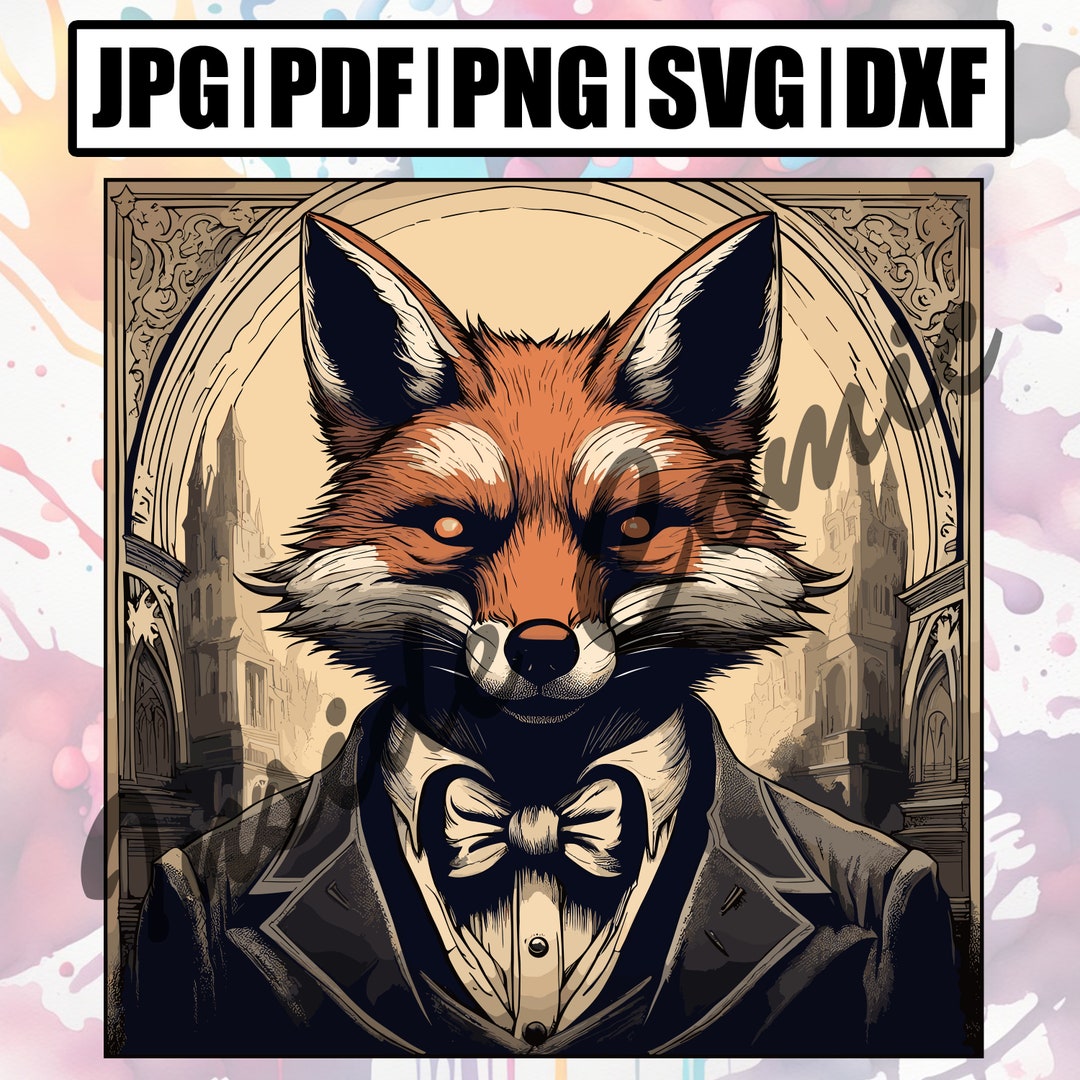 Fuchs / Tier Design. Jpg / pdf / png / svg /dxf . Für DIY Projekte ...